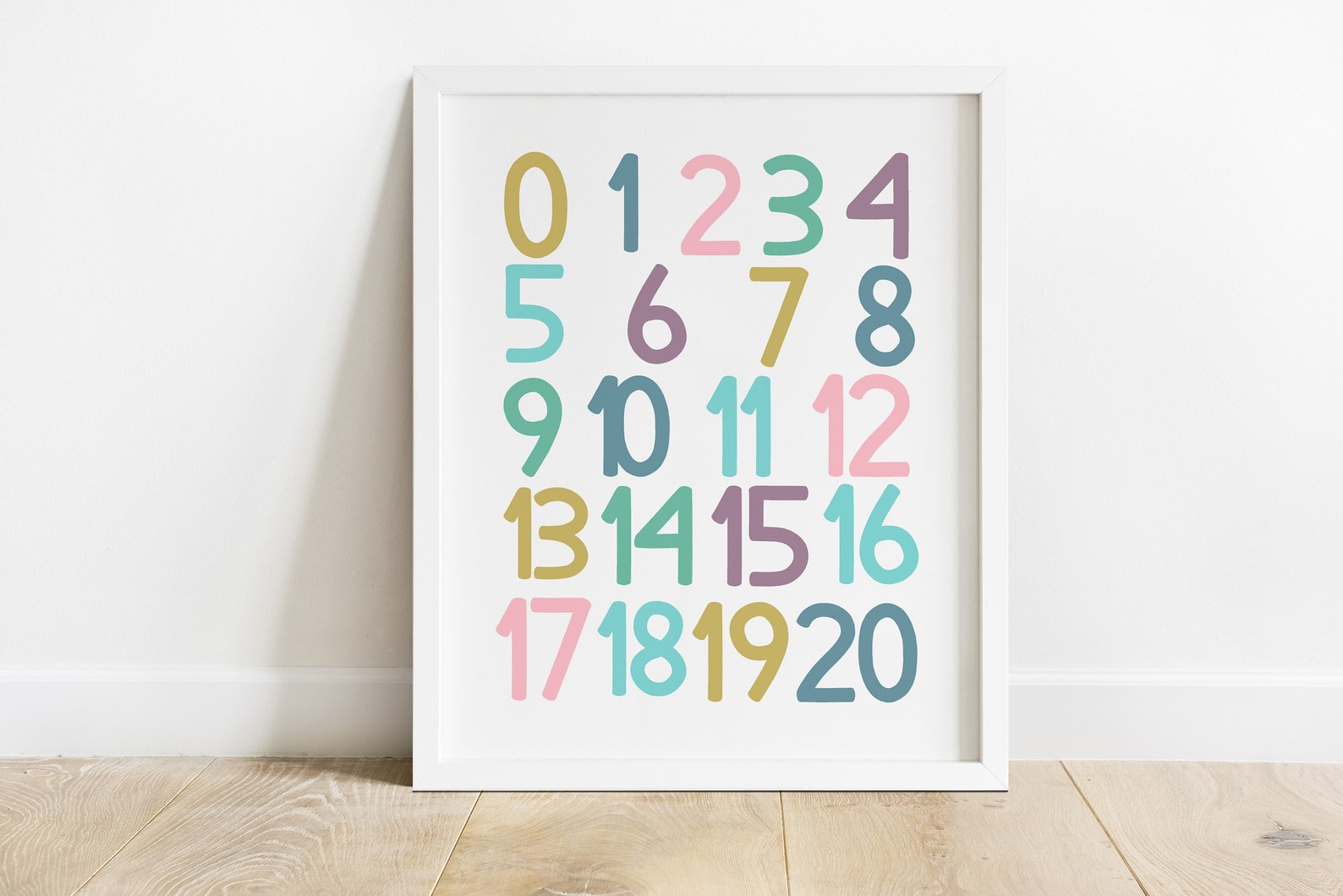 Alphabet and Numbers Print Set Rainbow Wall Art Playroom - Etsy Canada