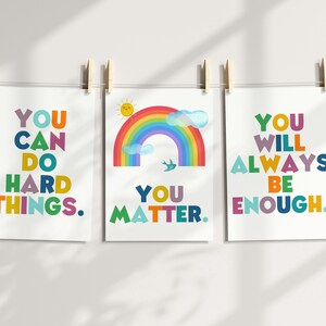 Positive Affirmations for Kids, Classroom Art, Motivational Poster ...