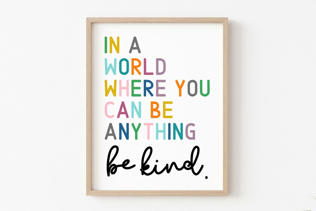 Be Kind Sign, Playroom Poster, Playroom Decor, Playroom Sign, Playroom ...