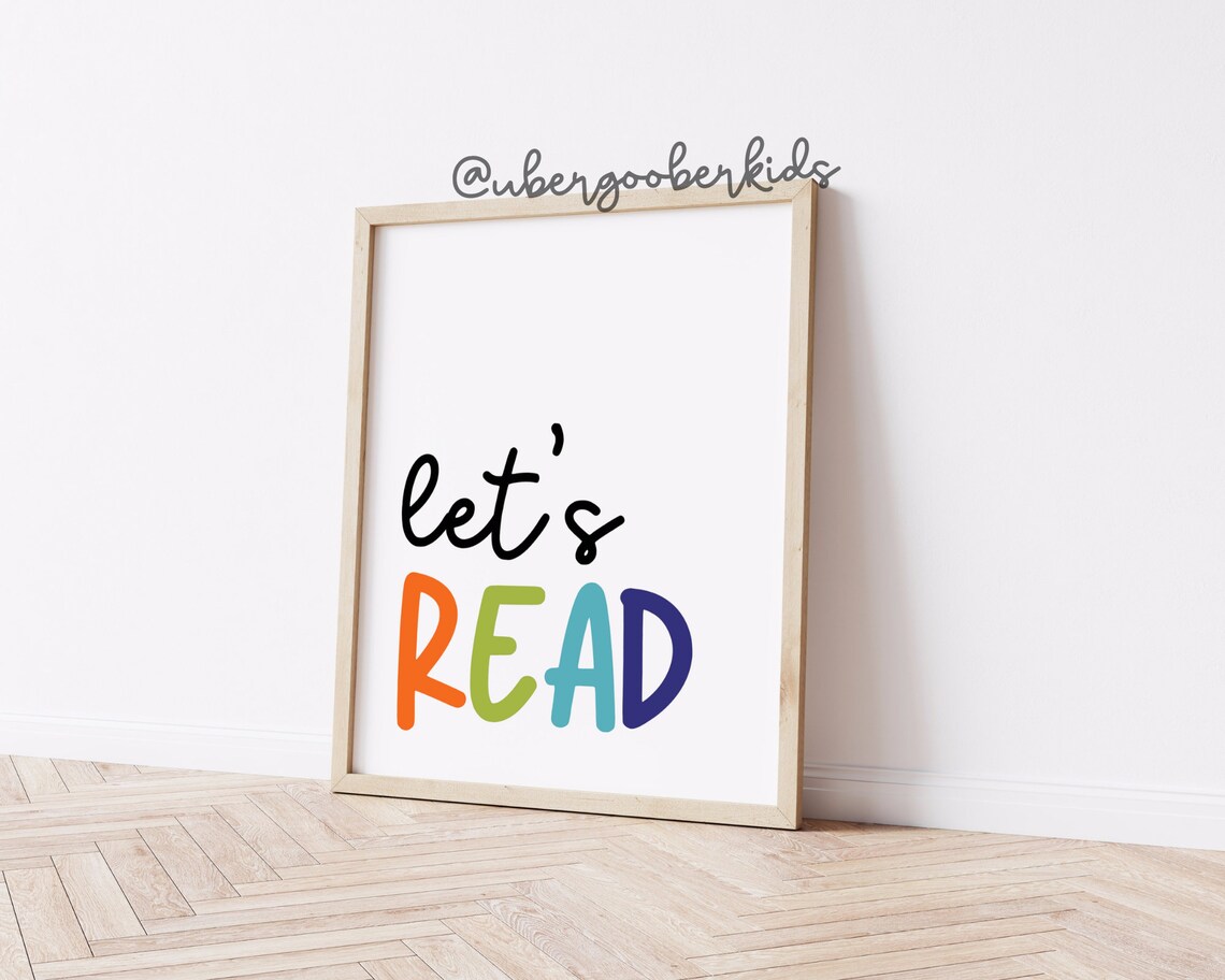 Reading Corner Wall Art Classroom Art Playroom Wall Decor - Etsy