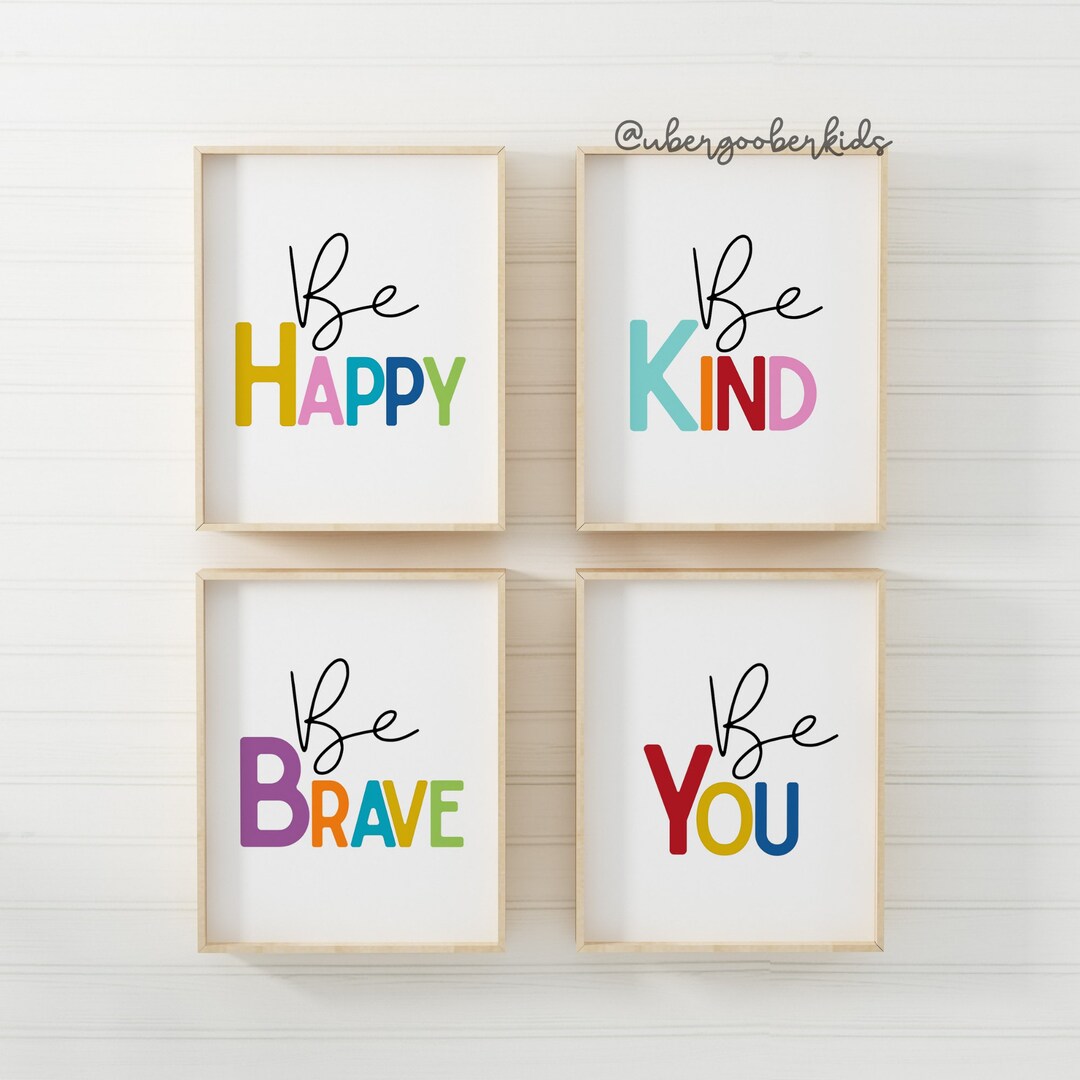 Be You Affirmations, Set of 4, Positive Affirmations, Motivational Wall ...