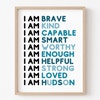 Positive Affirmations for Kids, Classroom Art, Motivational Poster ...
