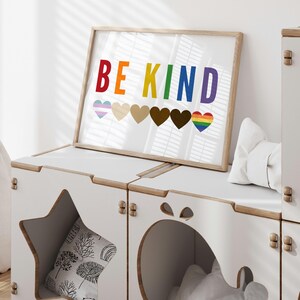 Be Kind Diversity Print, Printable Wall Art, Classroom Poster ...