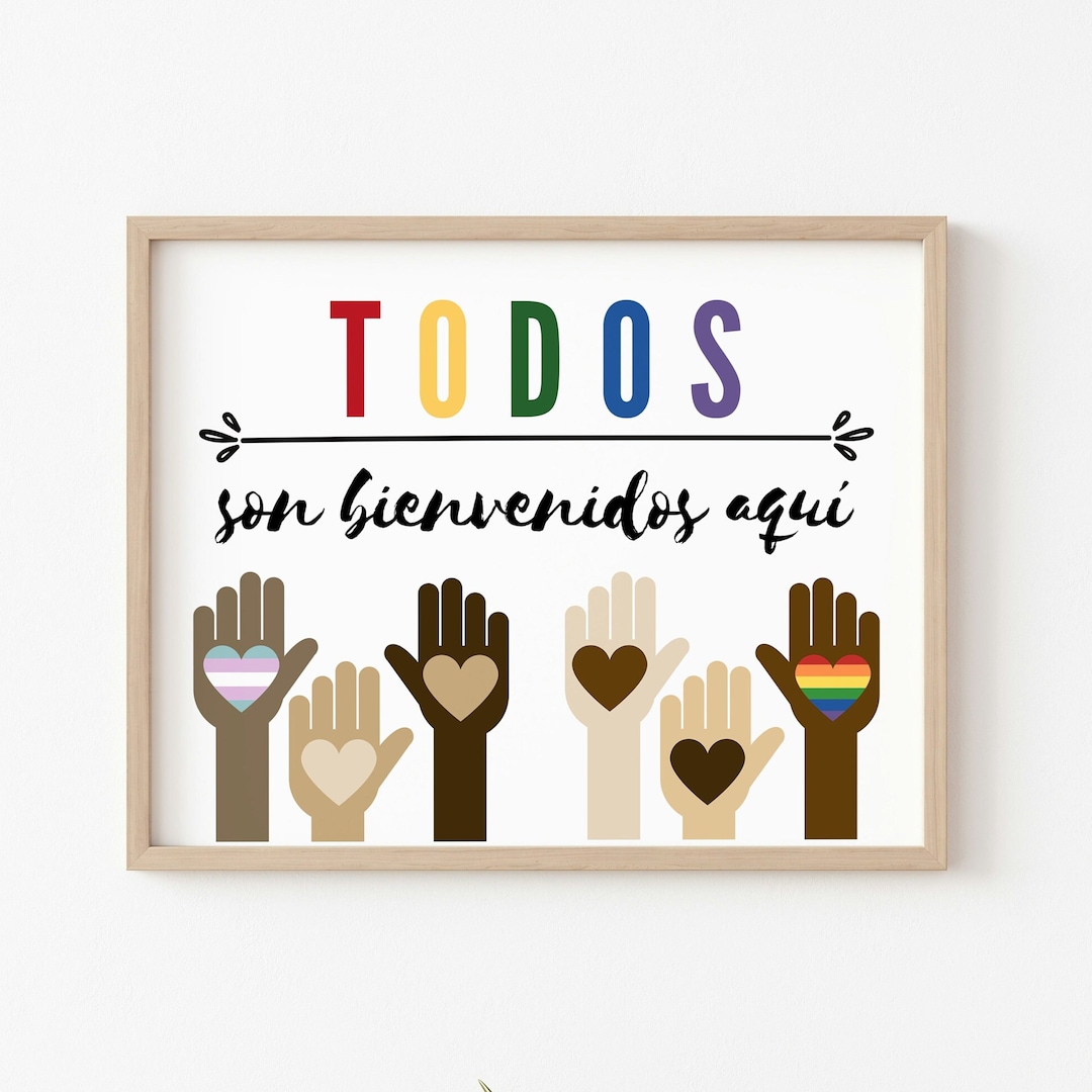 Everyone Welcome Here, Diversity Art, Classroom Decor, Educational Wall ...