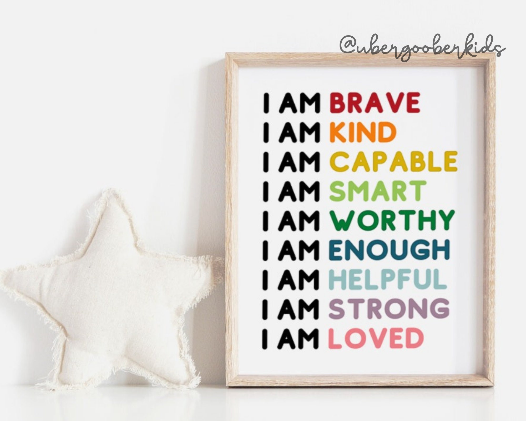Kids Room Art Affirmations for Kids Digital Prints for Kids | Etsy