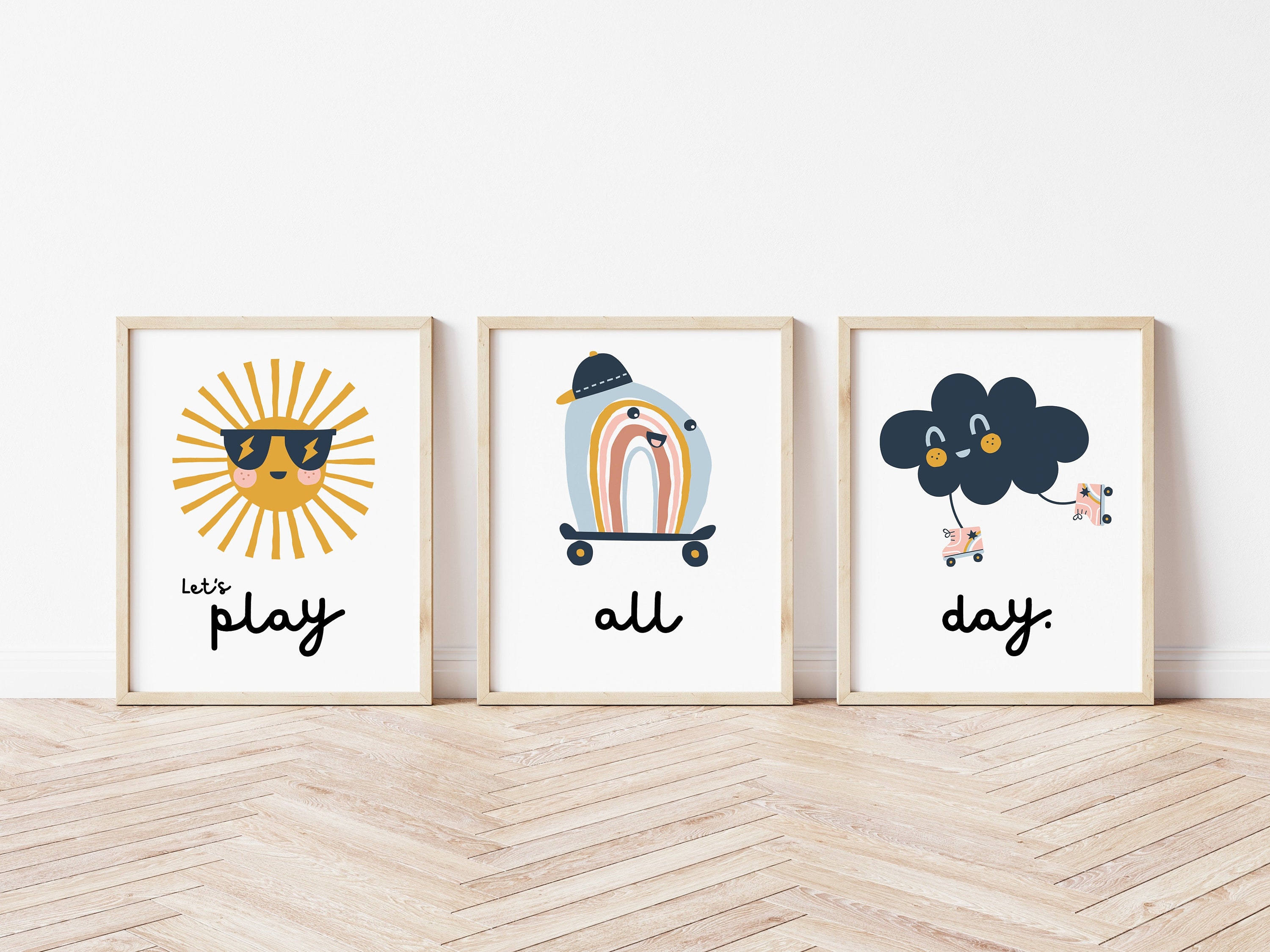 Playroom Wall Art Set of 3 Nursery Posters Toddler Wall Art - Etsy Canada