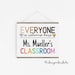 Everyone is Welcome Here, Classroom Wall Art, Personalized, Custom Name ...