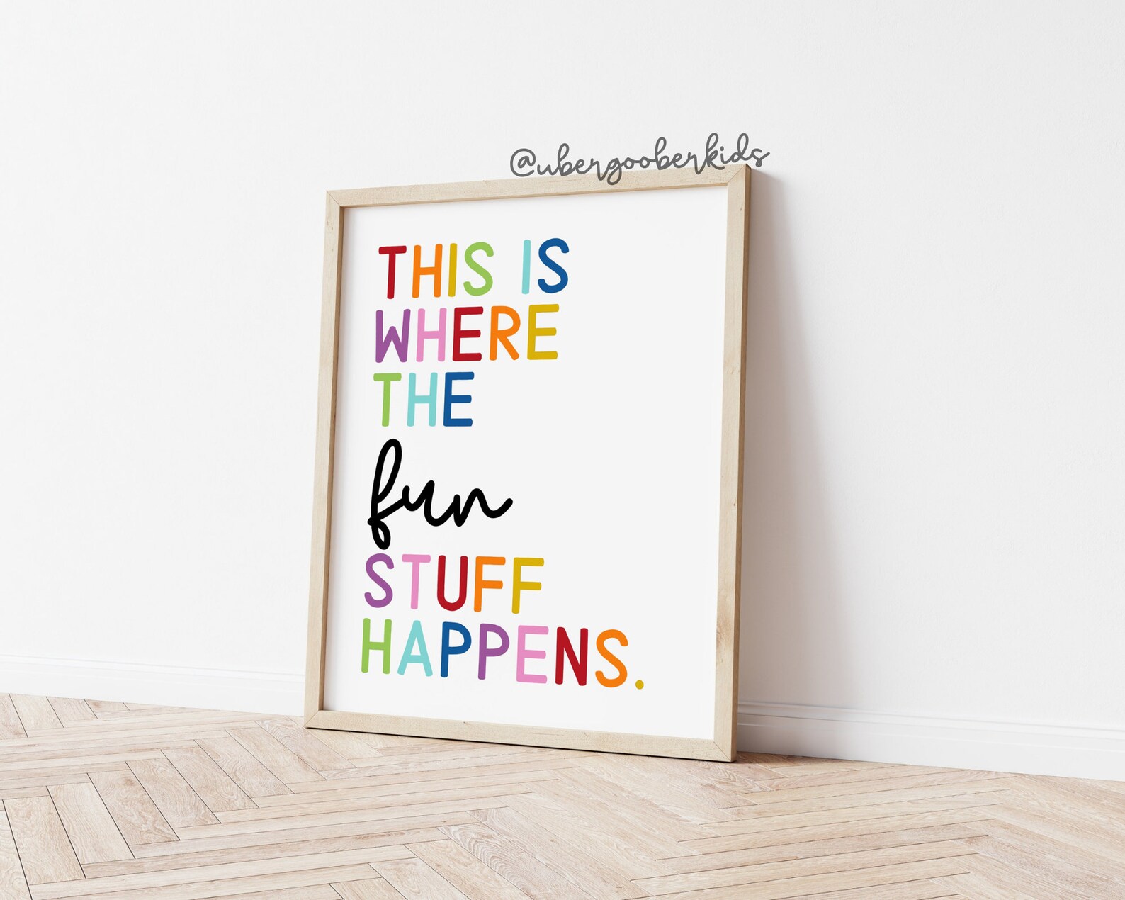 Where the Fun Stuff Happens Wall Art, Playroom Poster, Playroom Decor ...
