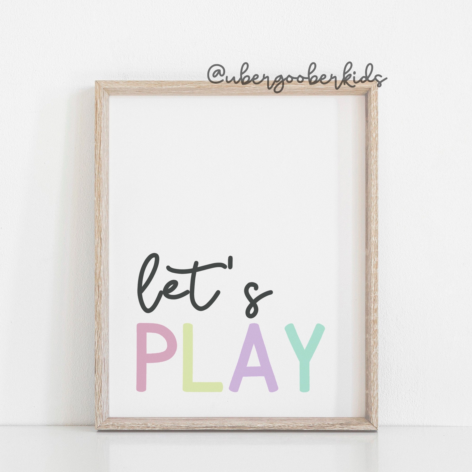 Let's Read Let's Play Wall Art Set of Four Classroom - Etsy