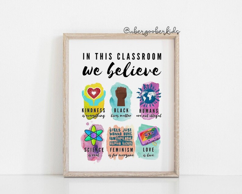 Classroom Poster Printable Wall Art School in This - Etsy
