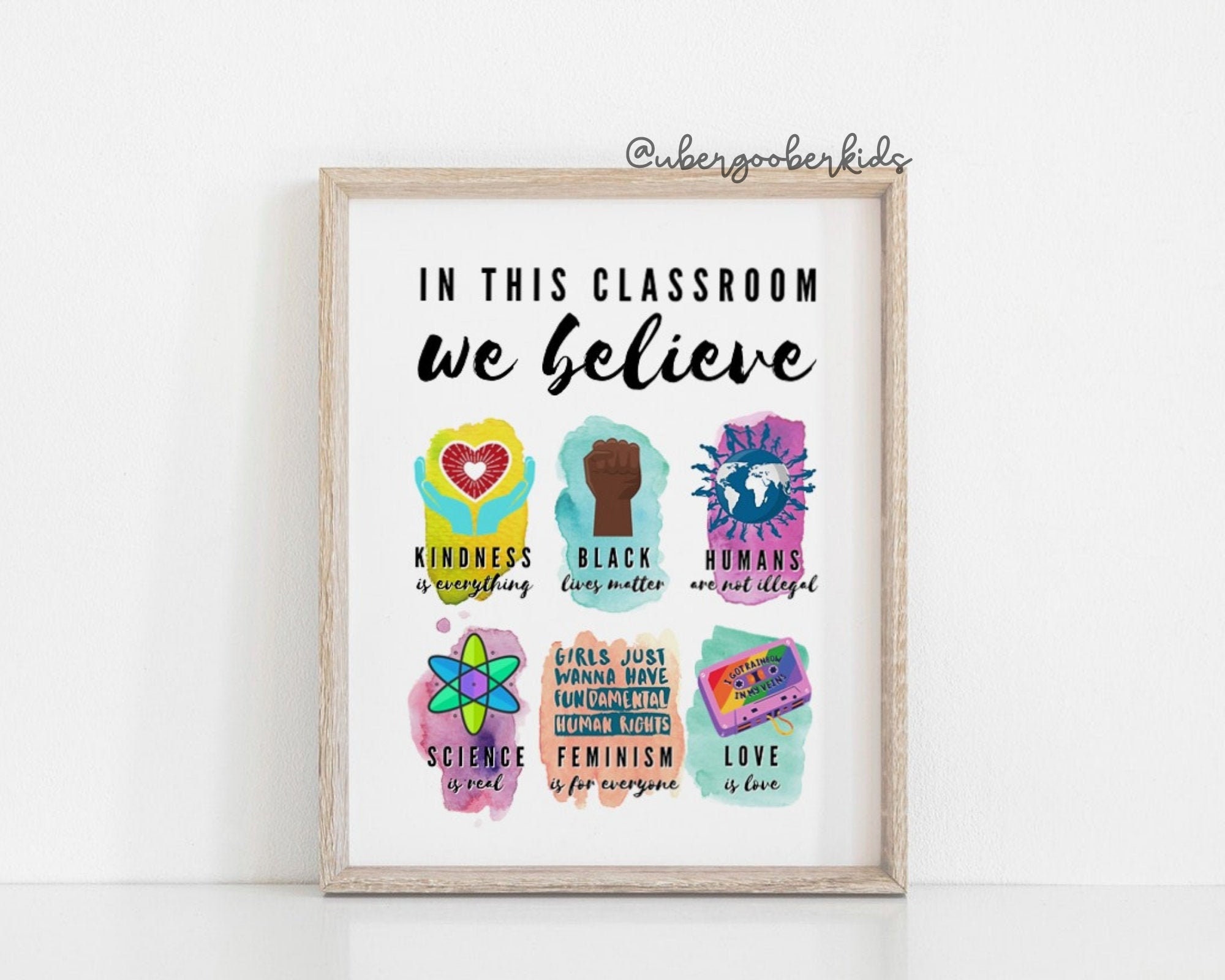 Classroom Poster Printable Wall Art School in This | Etsy