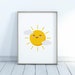 Rainbow Sun Cloud Print Set Kids Room Wall Decor Nursery - Etsy