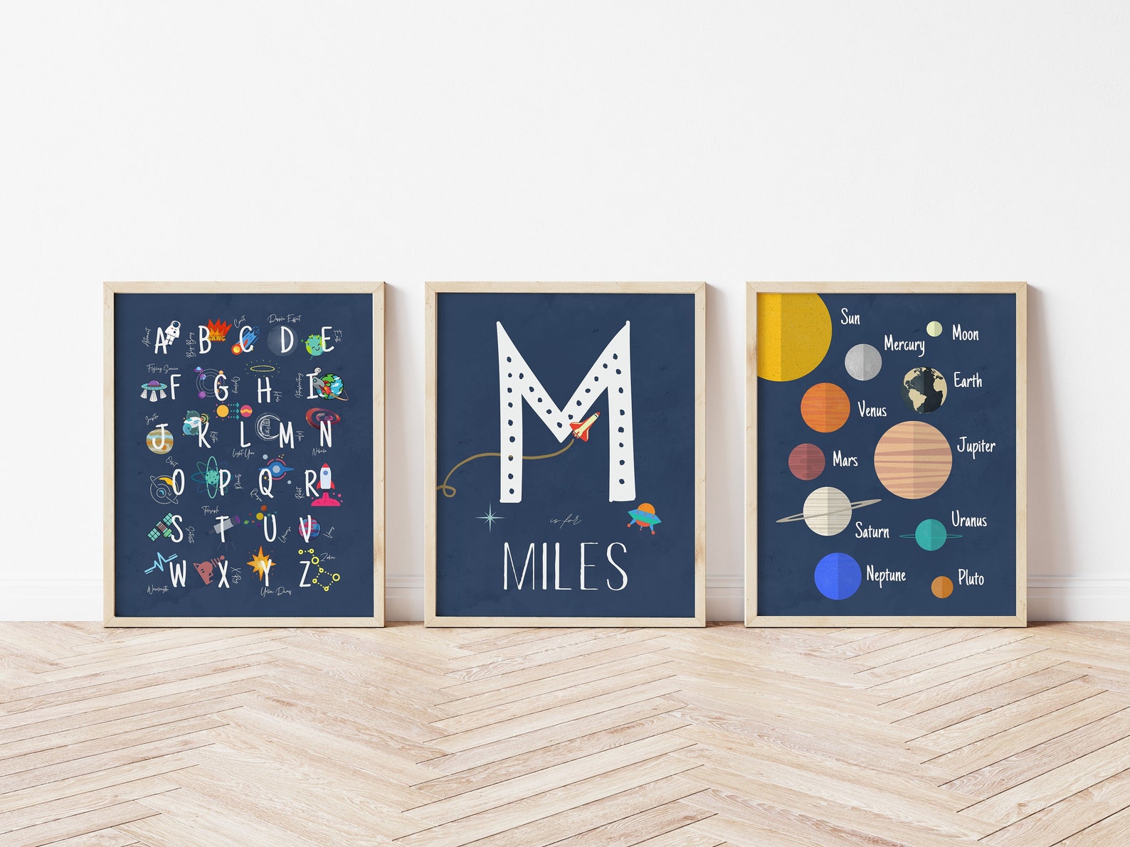 Custom Space Wall Art Set of 3 Printable Space Poster | Etsy