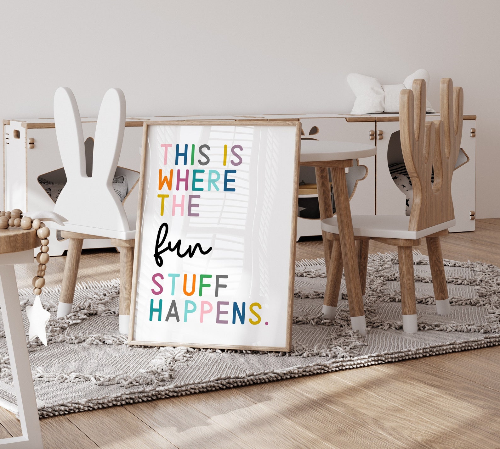 Where the Fun Stuff Happens Wall Art, Playroom Poster, Playroom Decor ...