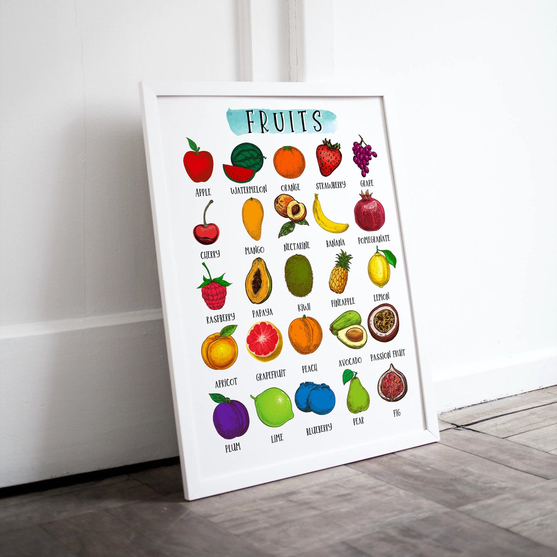 Fruit and Vegetables Printable Set Learning Resource Wall | Etsy