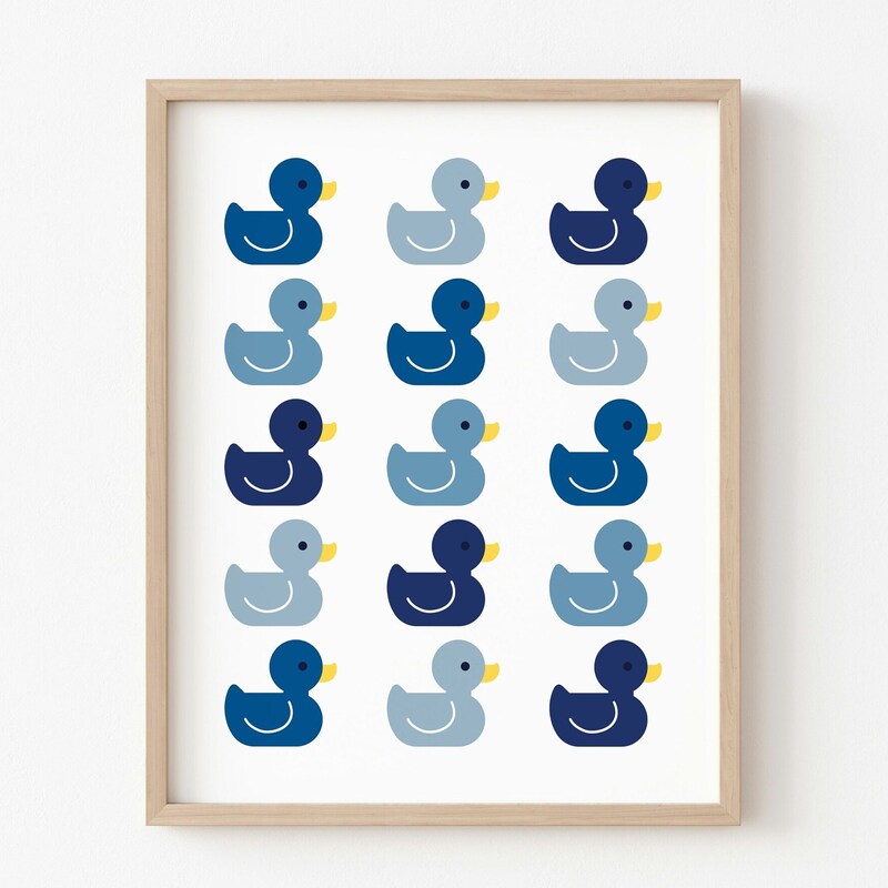 Blue Bathroom Art - Etsy