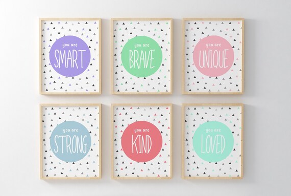 Positive Affirmations for Kids Homeschooling Art | Etsy