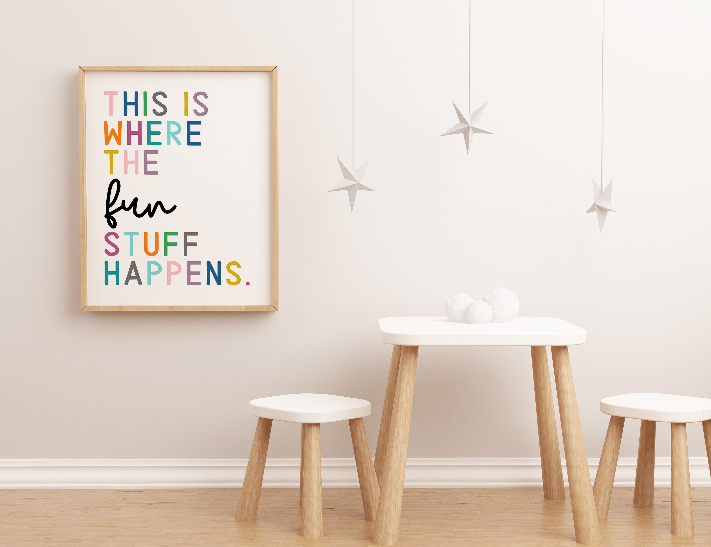 Where the Fun Stuff Happens Wall Art Playroom Poster - Etsy