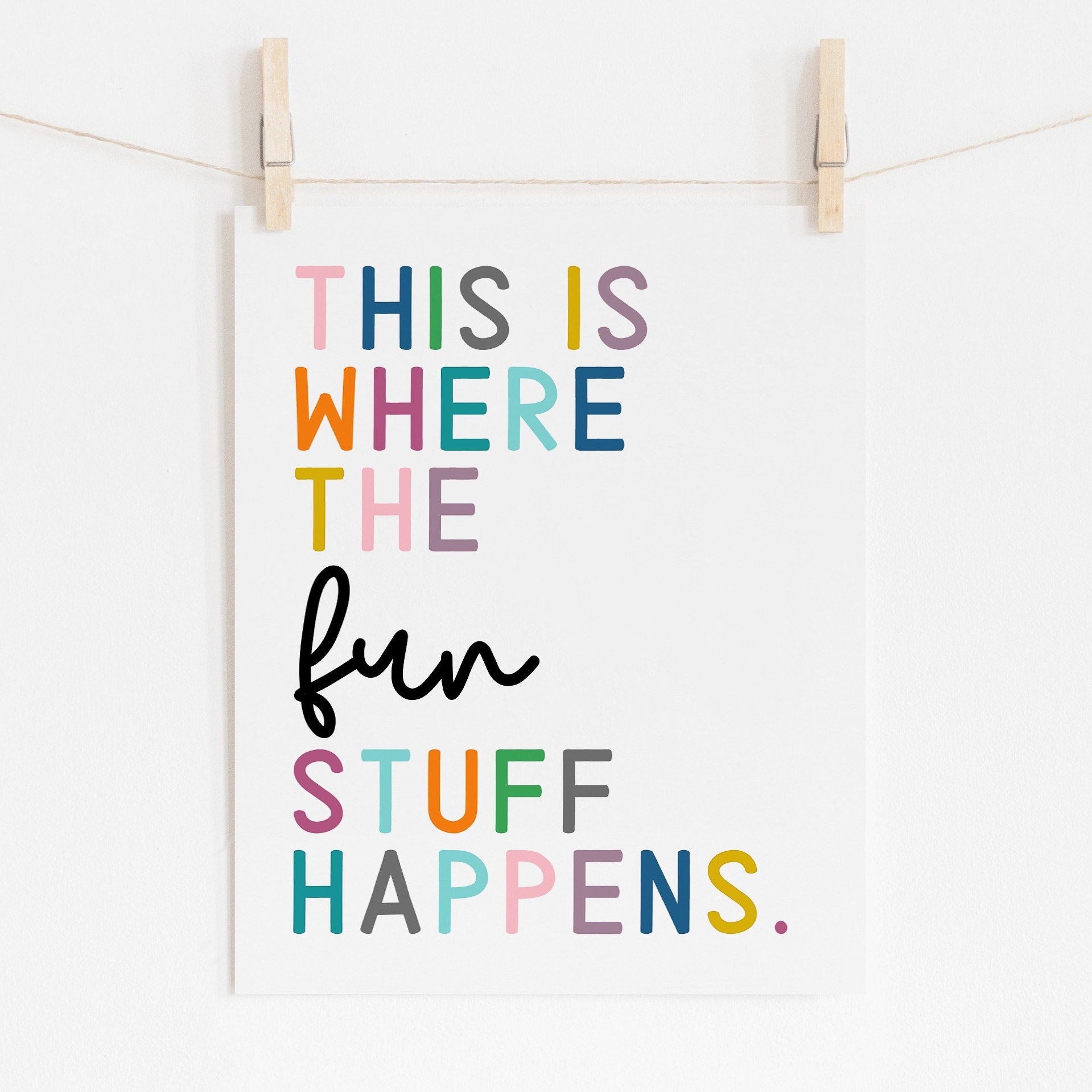 Where the Fun Stuff Happens Wall Art Playroom Poster - Etsy