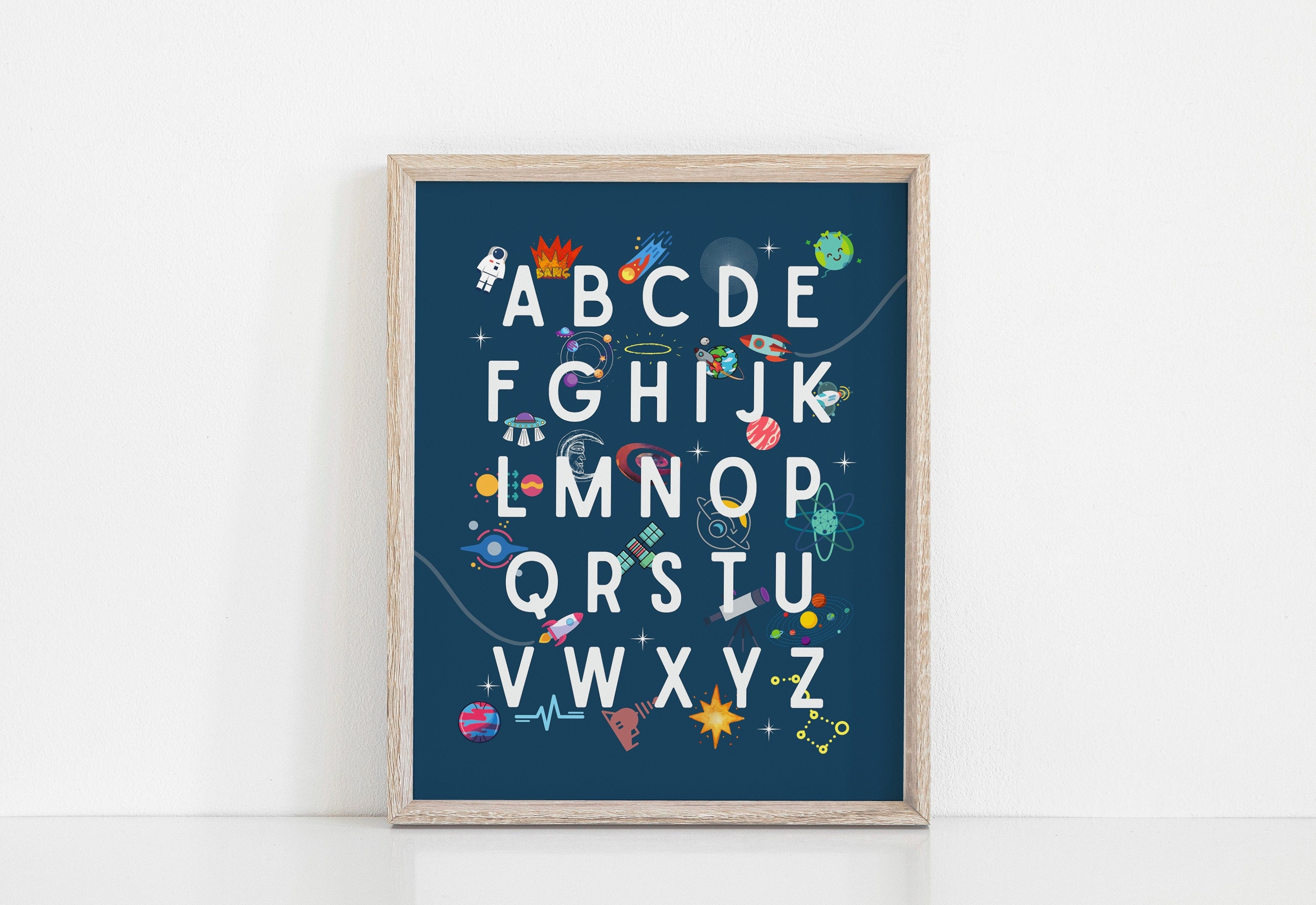 Space Wall Art Set of 3 Space Themed Nursery Custom Baby | Etsy