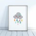 Rainbow Sun Cloud Print Set Kids Room Wall Decor Nursery - Etsy