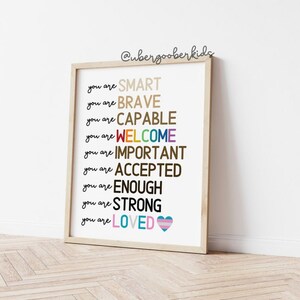 Inclusion Wall Art, Everyone is Welcome Here, Diversity Prints ...