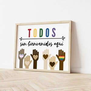Everyone Welcome Here, Diversity Art, Classroom Decor, Educational Wall ...