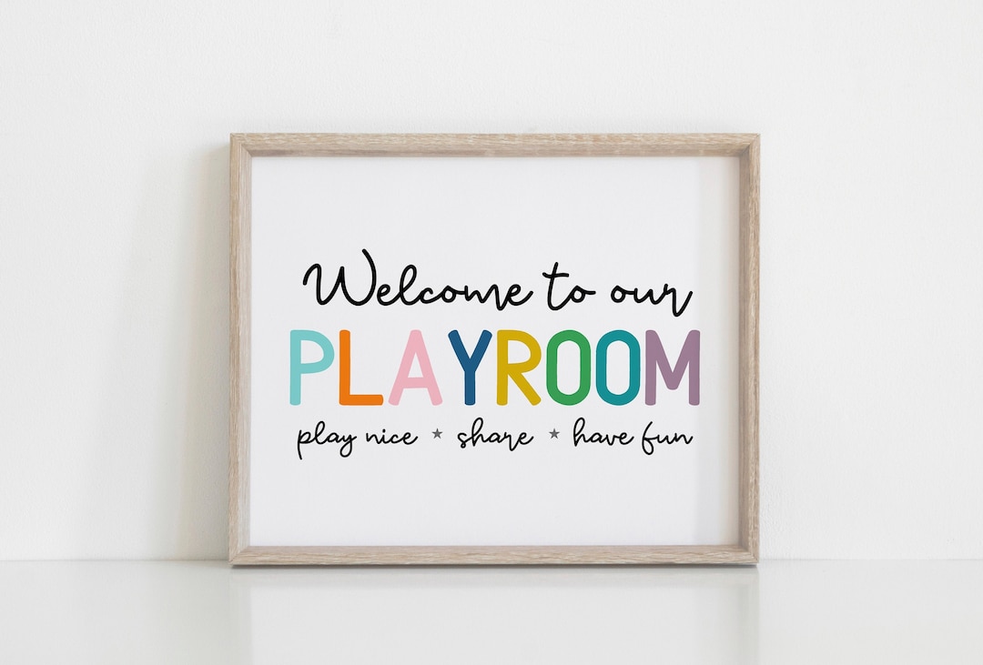 Playroom Welcome Sign, Playroom Wall Art, Playroom Poster, Playroom ...