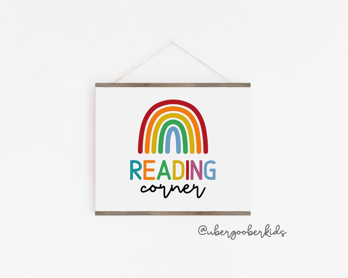 Reading Corner Wall Art Classroom Art Playroom Wall Decor - Etsy