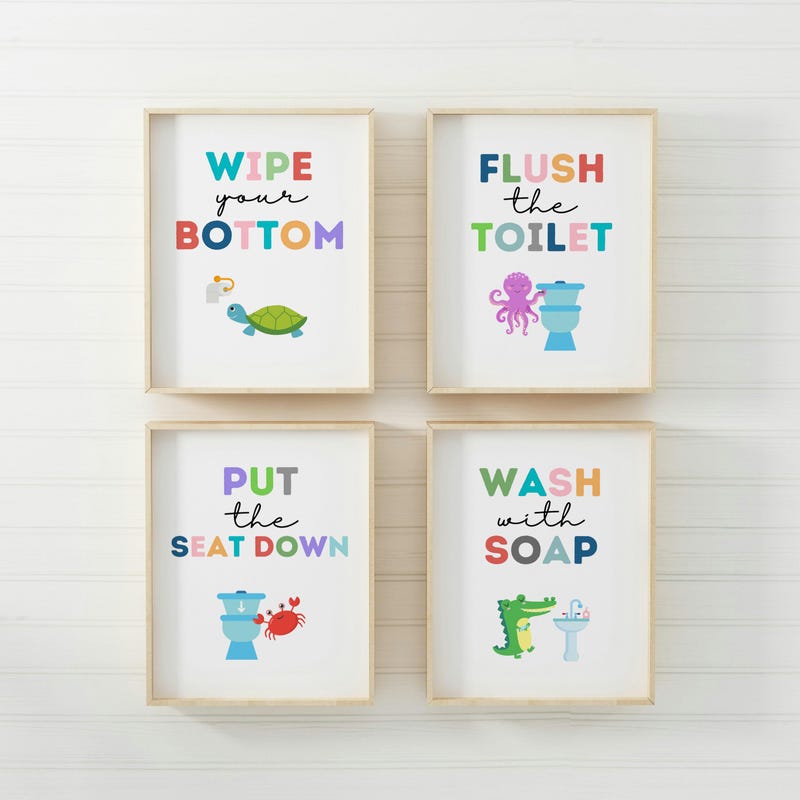 No Flushable Wipes Sign - Etsy