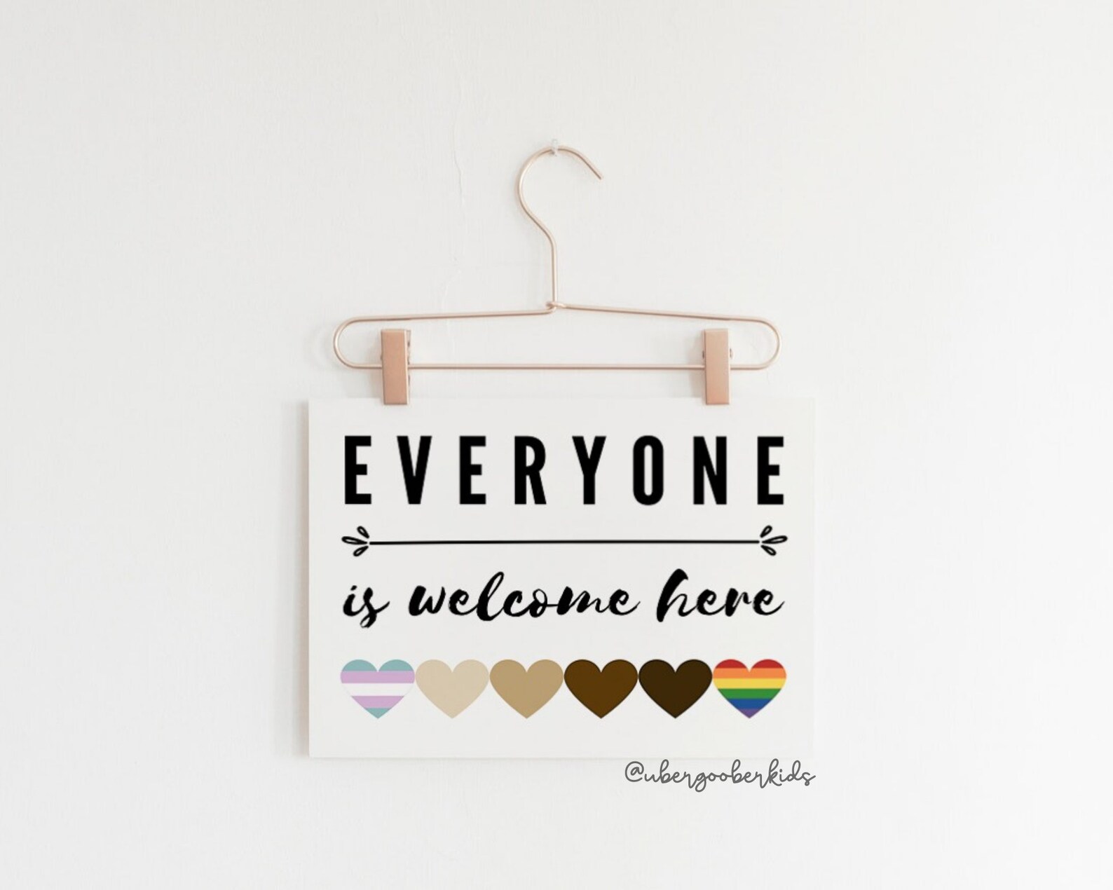 Everyone Welcome Diversity Wall Print Wall Art Classroom - Etsy Canada