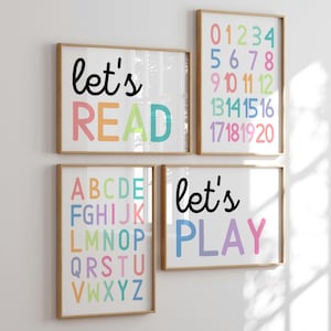 Set of Playroom Prints, Playroom Wall Decor, Nursery Wall Art, Play ...