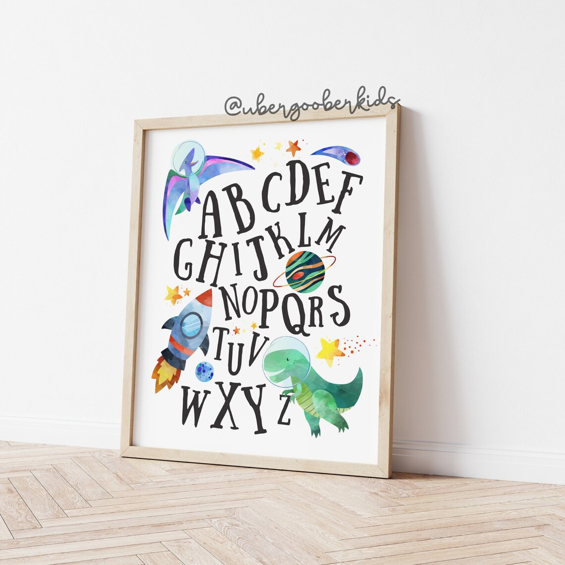 Space Wall Art ABC Space Poster Space Alphabet Space Theme - Etsy