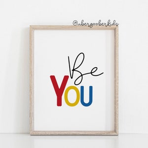 Be You Affirmations, Set of 4, Positive Affirmations, Motivational Wall ...