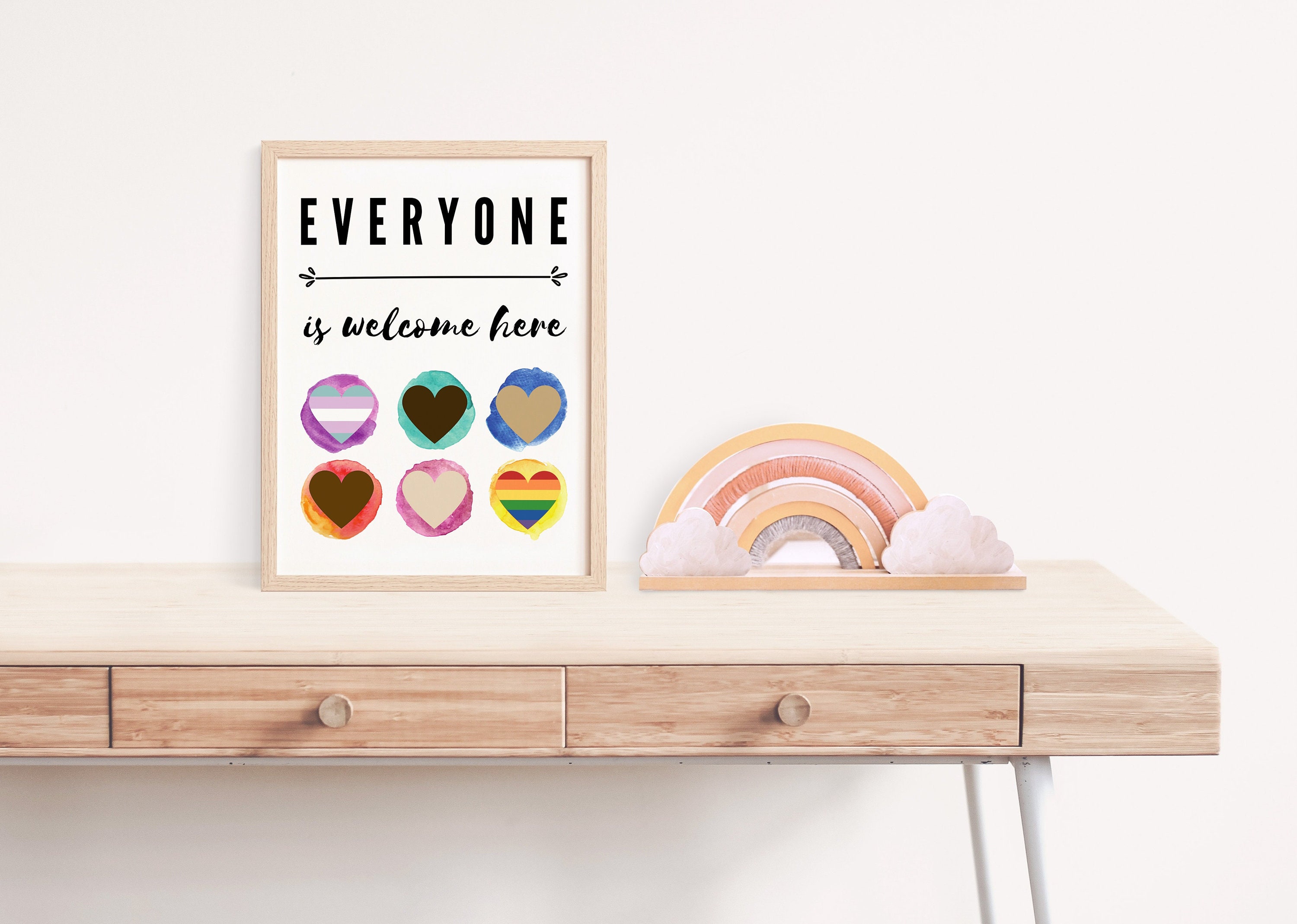 Printable Diversity Poster Wall Art Everyone Welcome - Etsy Canada