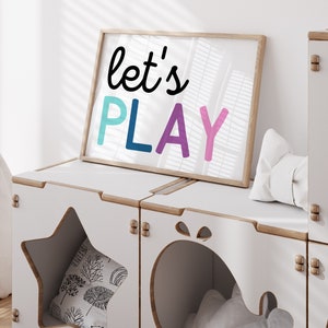 Set of Playroom Prints, Playroom Wall Decor, Nursery Wall Art, Play ...