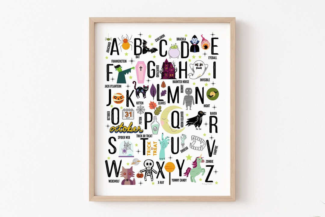 Halloween Decor, Halloween Classroom Decorations, Halloween Prints, Abc ...