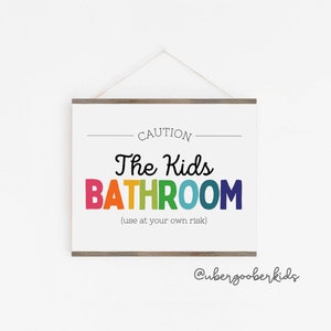 Kids Bathroom Wall Art, Bathroom Wall Prints, Kids Bathroom Sign, Kids ...