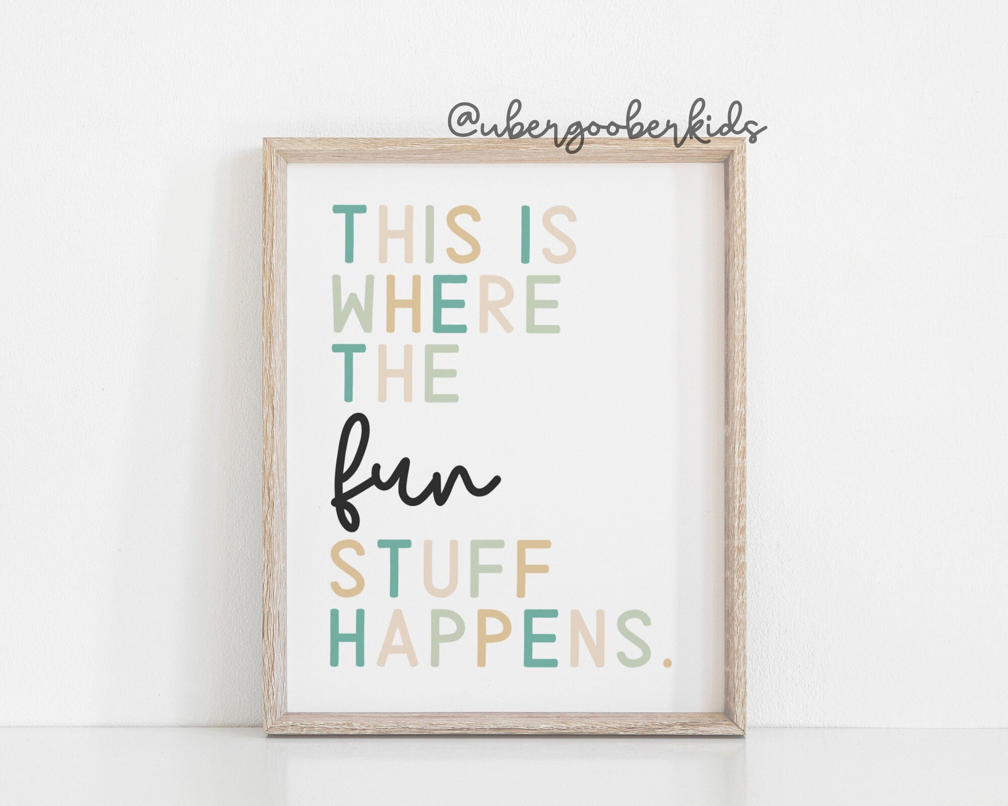 Playroom Art Set of Six, Playroom Poster, Playroom Decor, Daycare ...