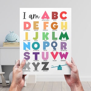 Positive Affirmations for Kids, Classroom Art, Motivational Poster ...