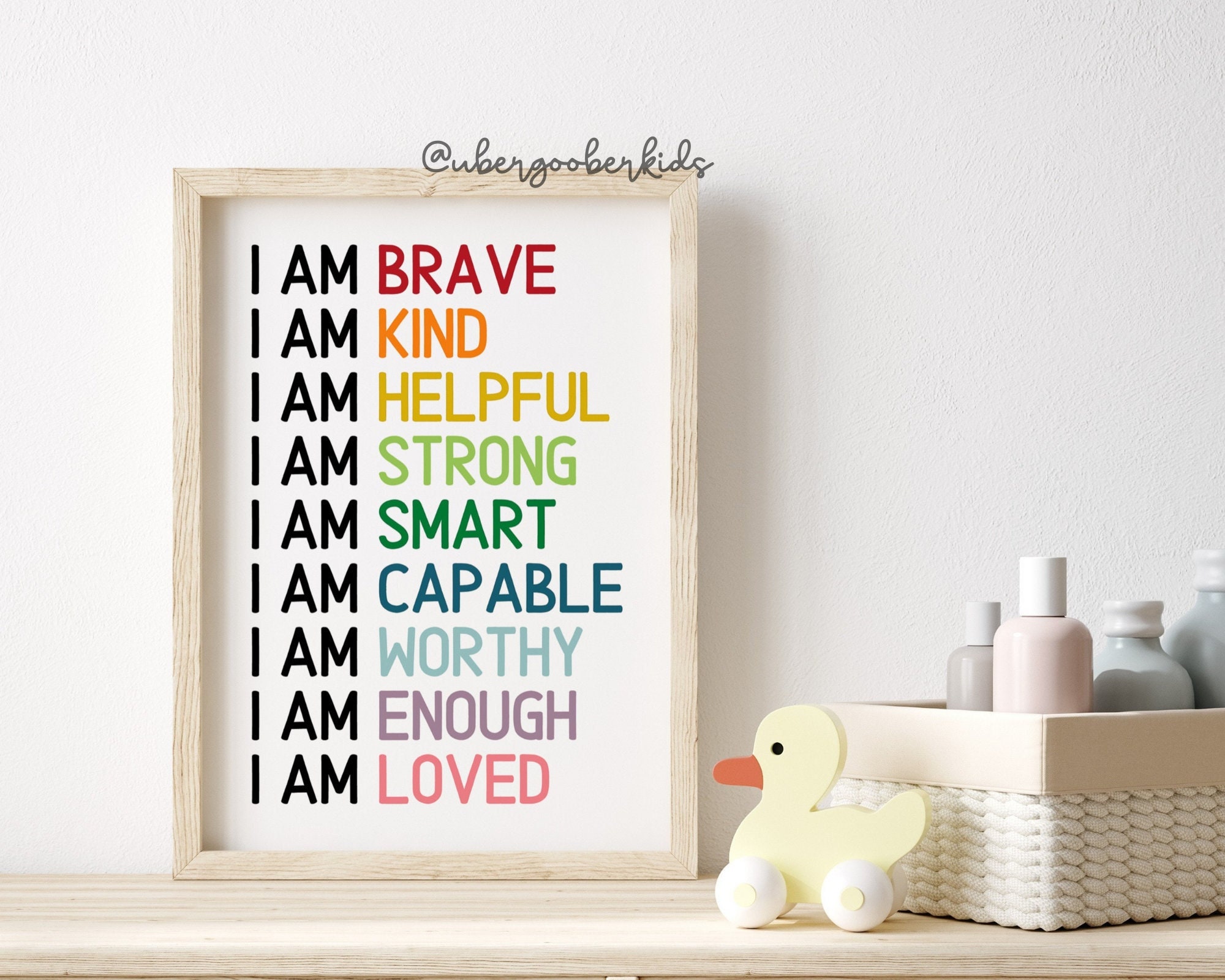 Bathroom Affirmation Print Kids Bathroom Decor Positive - Etsy Australia