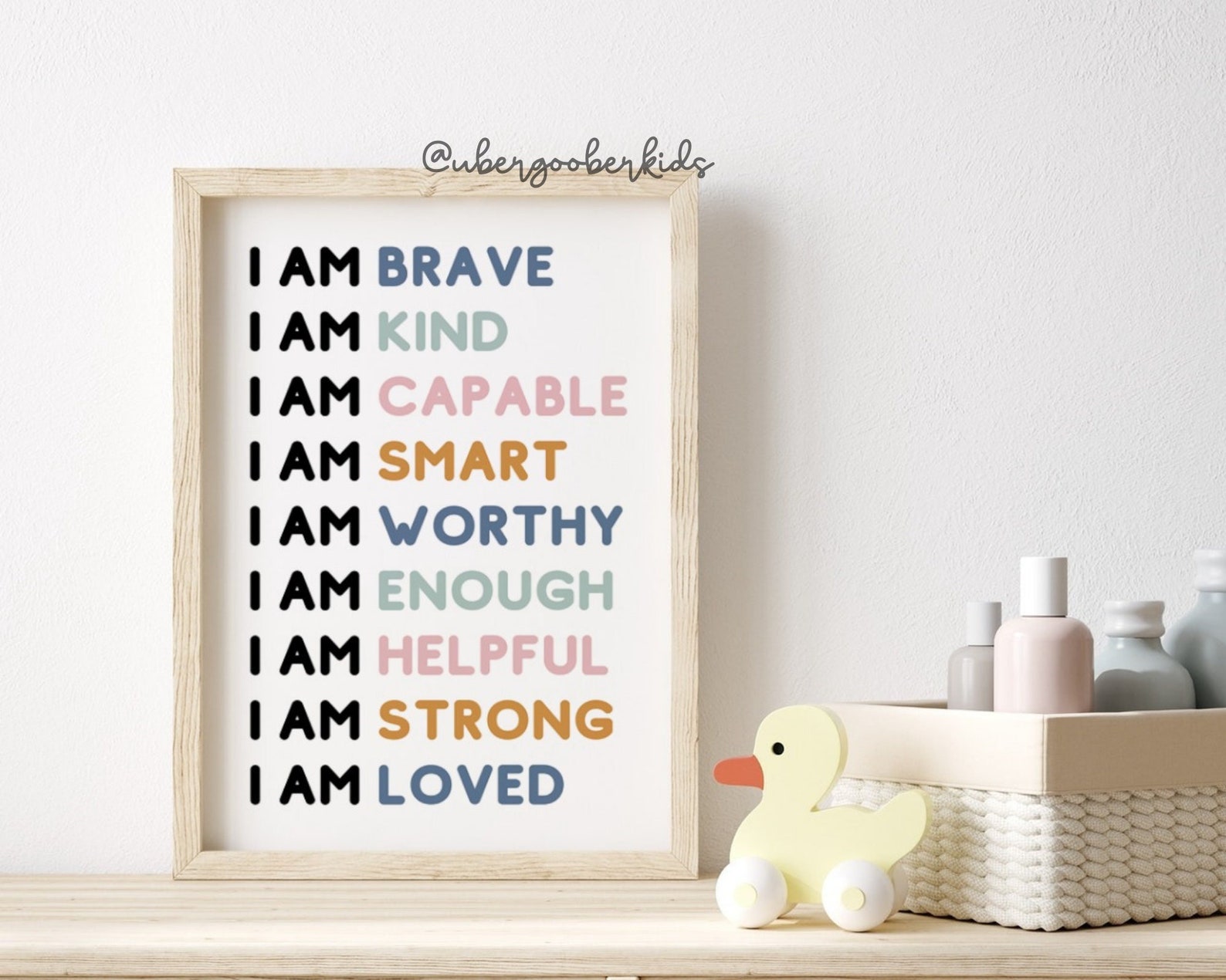 Bathroom Affirmation Print Kids Bathroom Decor Positive - Etsy