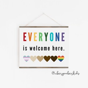 School Office Sign, Therapist Sign, Everyone Welcome, Inclusion Wall ...