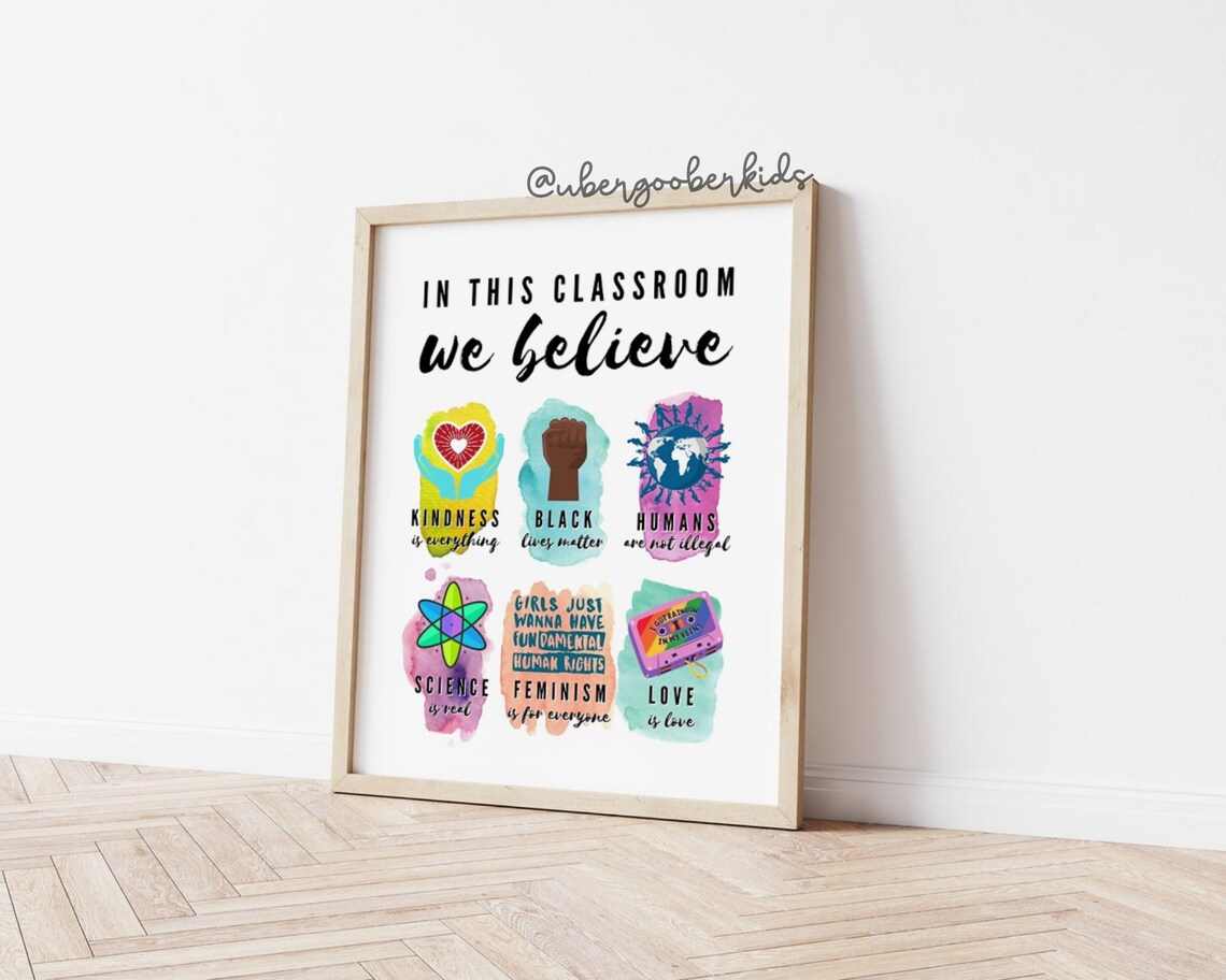 Classroom Poster Printable Wall Art School in This - Etsy