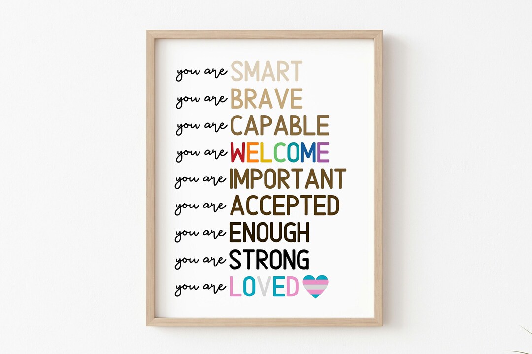 Everyone is Welcome Here, Printable Wall Art, Diversity, Classroom ...