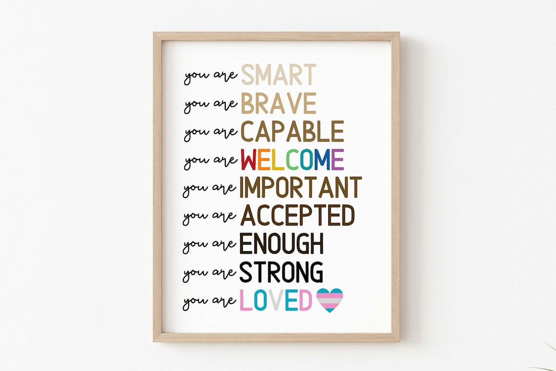 Everyone is Welcome Here, Printable Wall Art, Diversity, Classroom ...