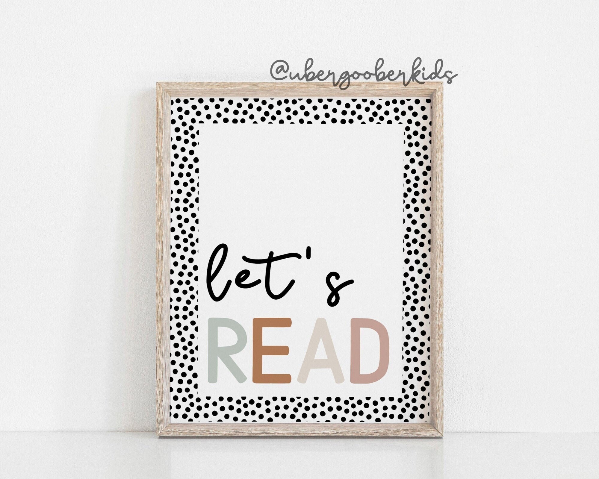 Let's Read Wall Art, Classroom Art, Playroom Wall Decor, Playroom ...