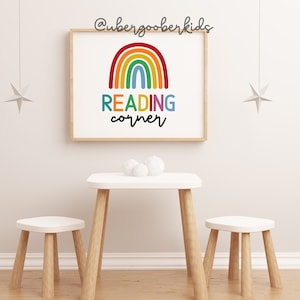 Reading Corner Wall Art, Classroom Art, Playroom Wall Decor, Playroom ...