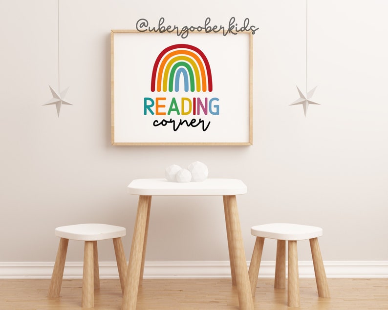 Reading Corner Wall Art, Classroom Art, Playroom Wall Decor, Playroom ...