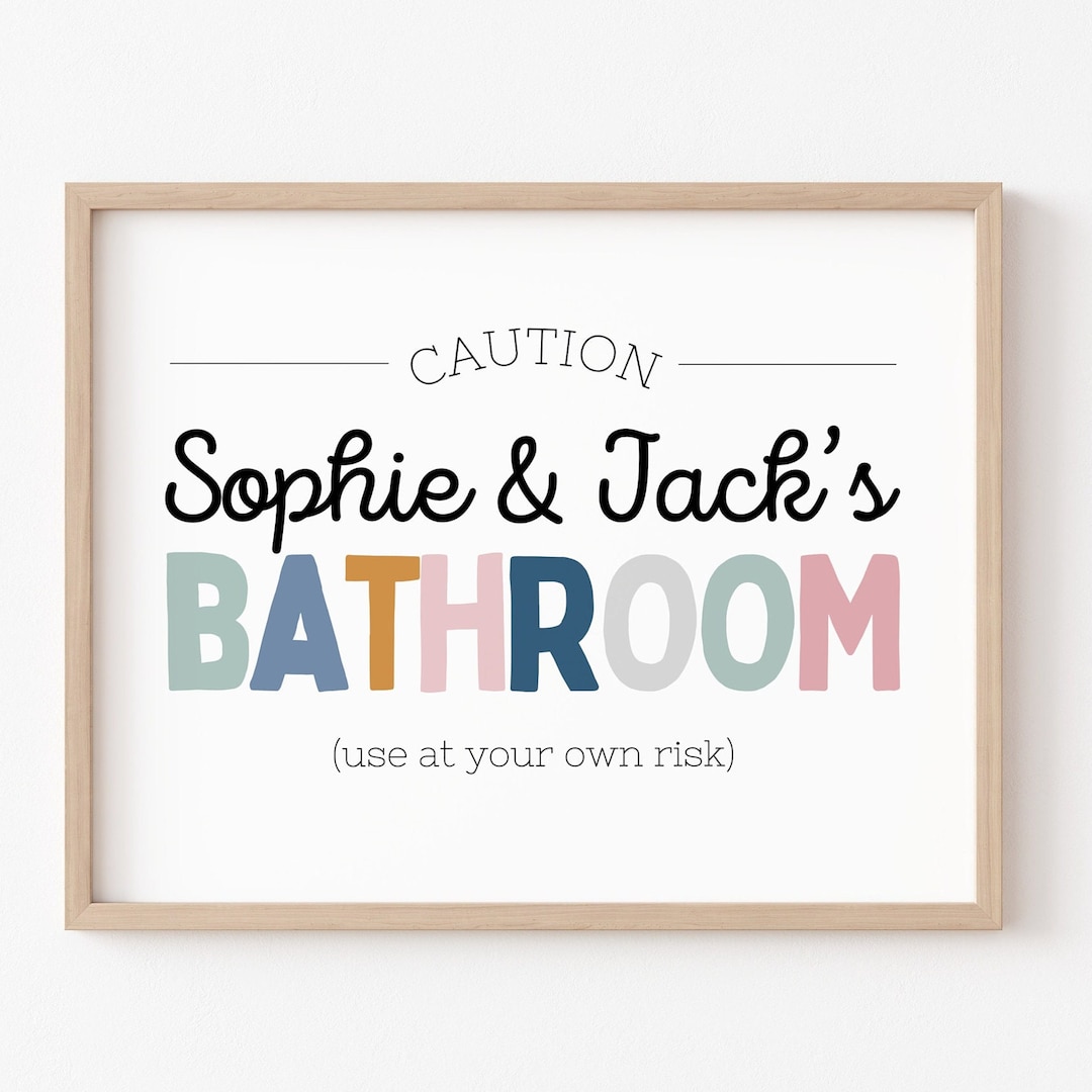 Kids Bathroom Wall Art, Bathroom Wall Prints, Kids Bathroom Sign, Kids ...